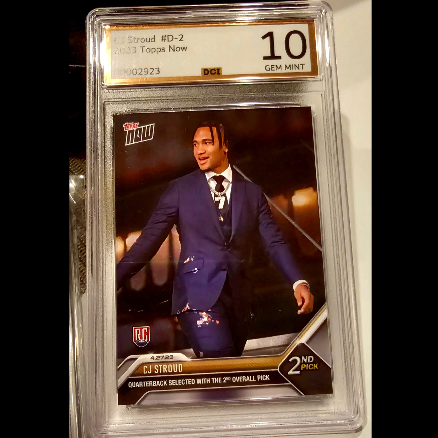 MDC Charity Auction 2023 Topps Now C.J. Stroud Rookie Card in DCI 10 ...