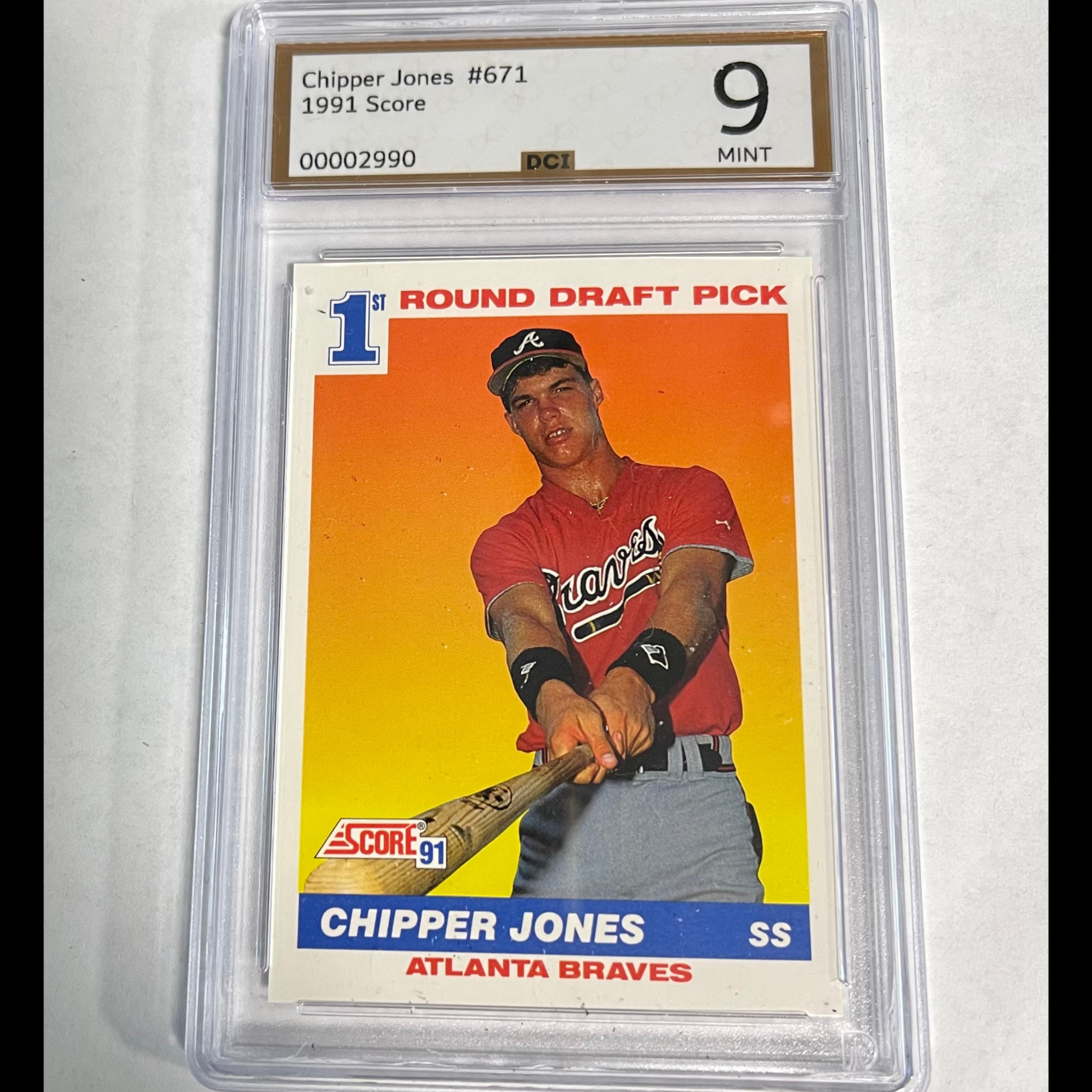 Isaiah117 Charity Auction of a 1991 Score Chipper Jones Rookie Card ...